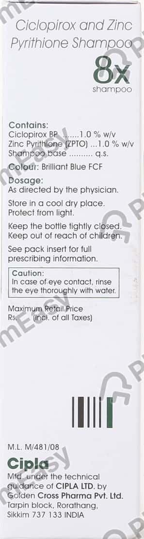 8x Shampoo 100ml: Uses, Side Effects, Price, Dosage & Composition ...