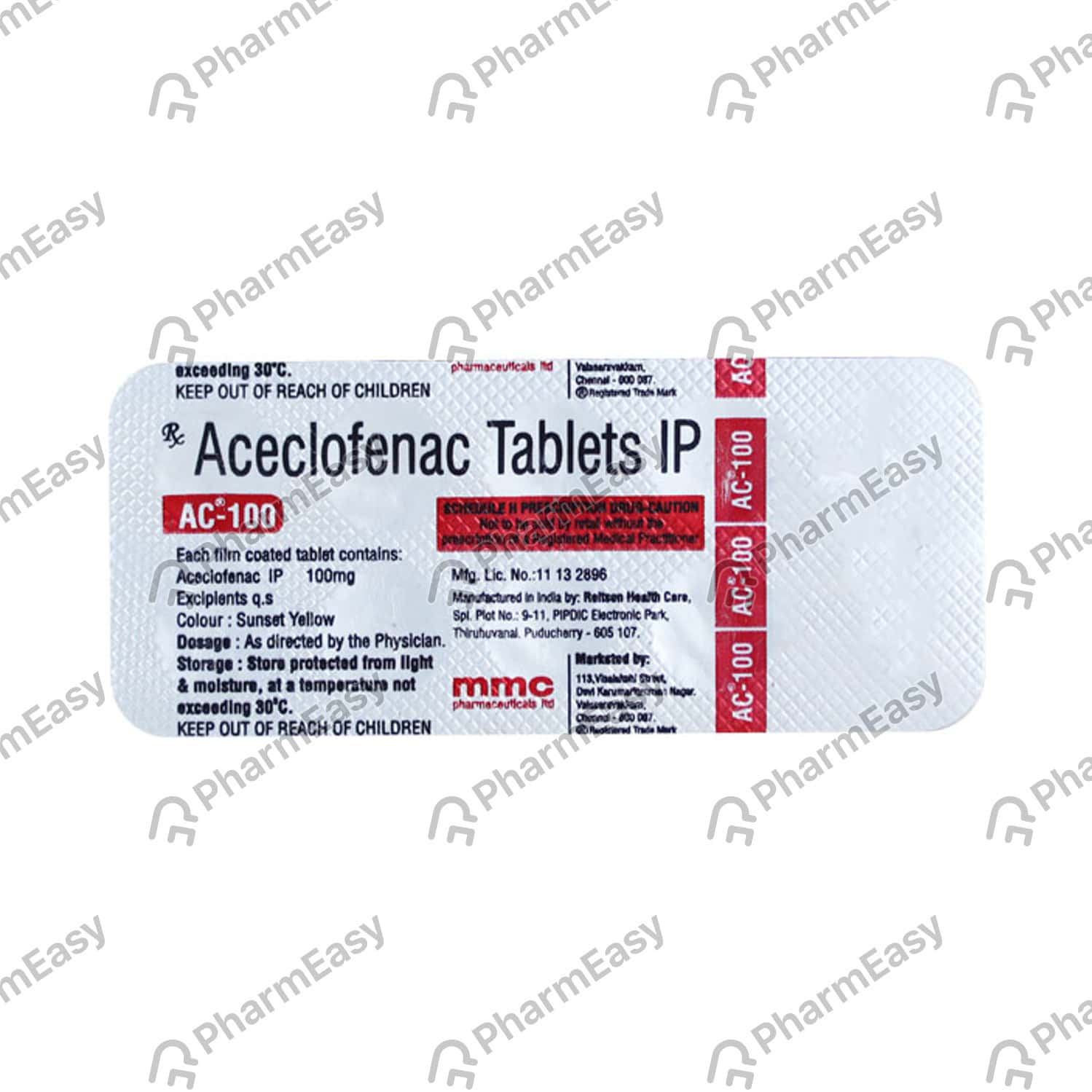 Ac 100 MG Tablet (10): Uses, Side Effects, Price & Dosage | PharmEasy