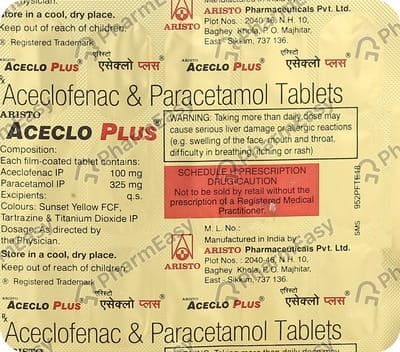 Aceclo Plus Strip Of 15 Tablets: Uses, Side Effects, Price & Dosage ...