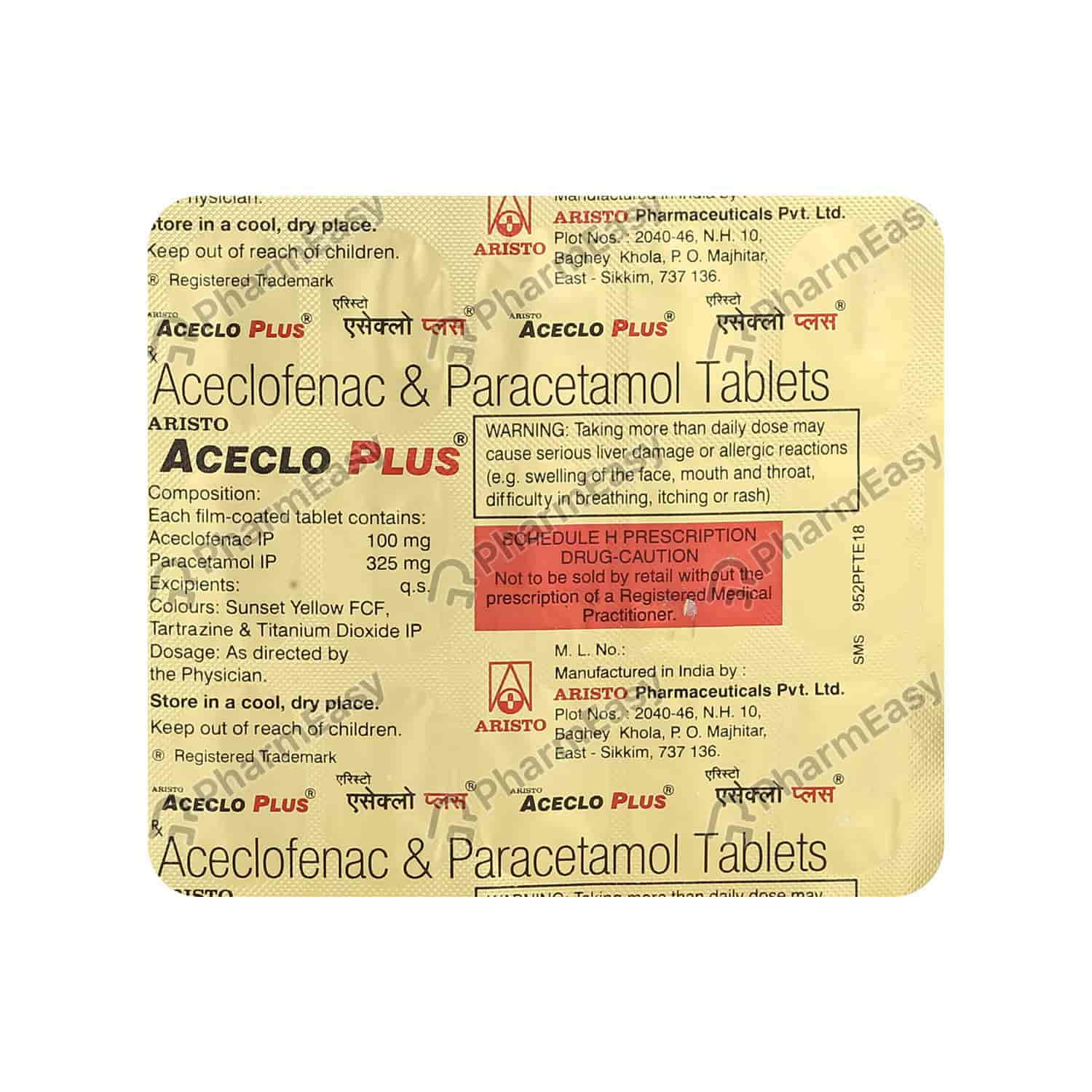 Aceclo Plus Strip Of 15 Tablets - Uses, Side Effects, Dosage ...