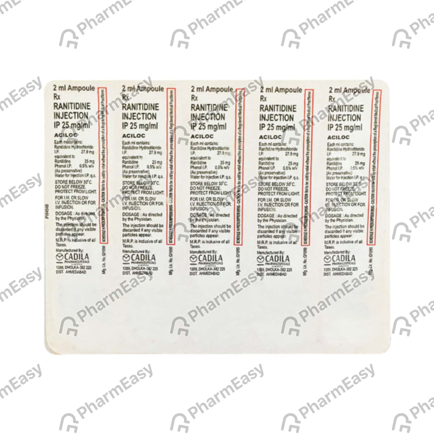 Aciloc 25 MG Injection (2): Uses, Side Effects, Price & Dosage | PharmEasy