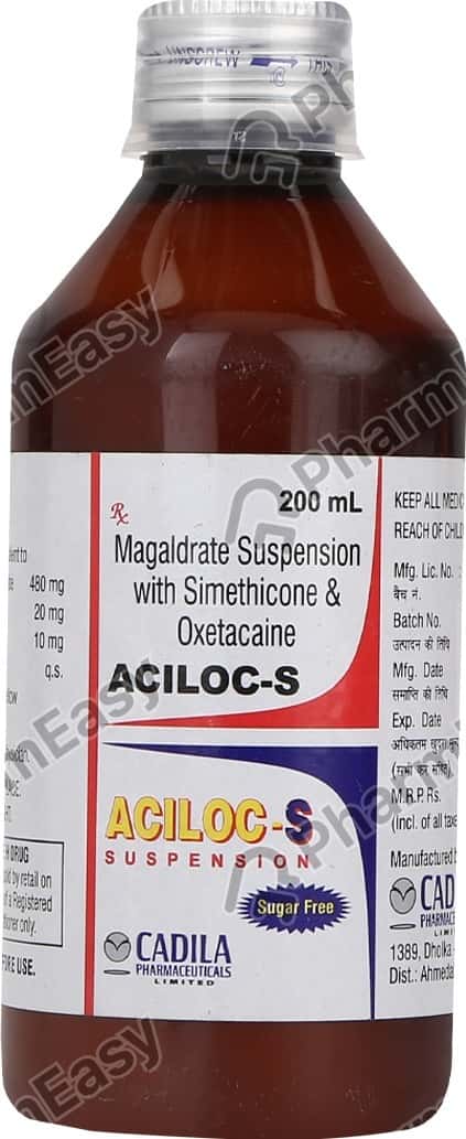 Aciloc S Sugar Free Bottle Of 200ml Suspension: Uses, Side Effects ...