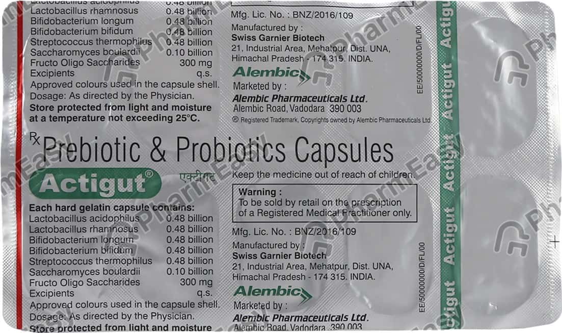 Actigut 0.48 B Capsule (10): Uses, Side Effects, Price & Dosage | PharmEasy