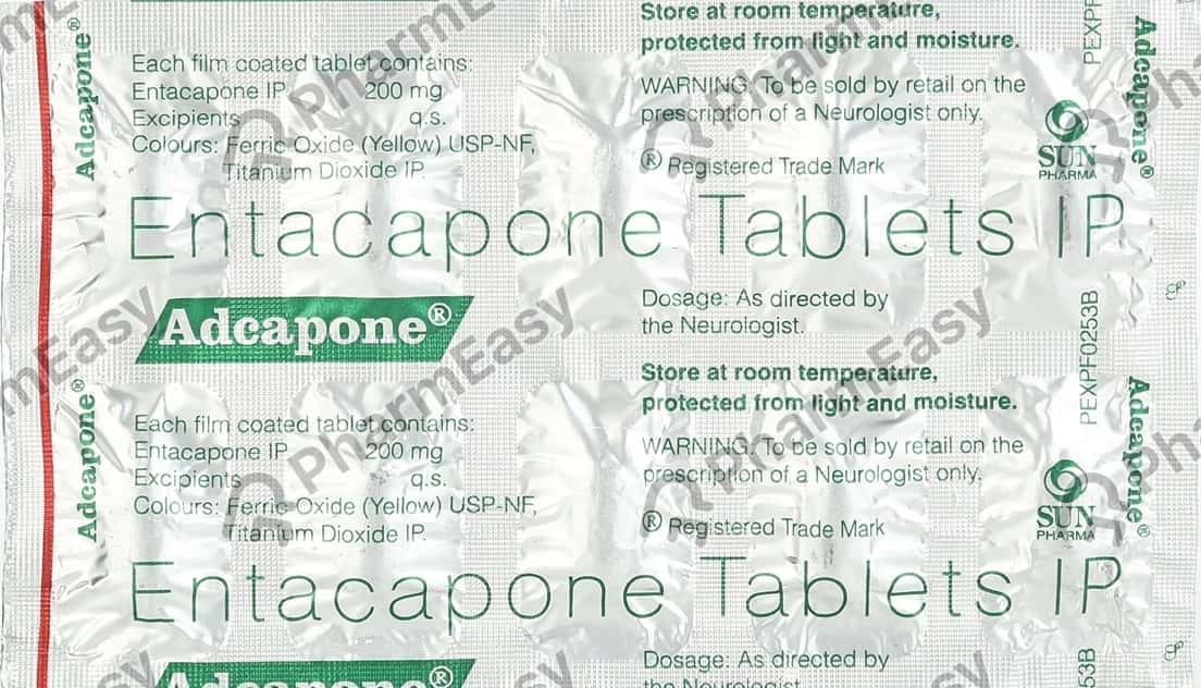 Buy Adcapone 200 MG Tablet (10) Online & Save Up to 24% at PharmEasy