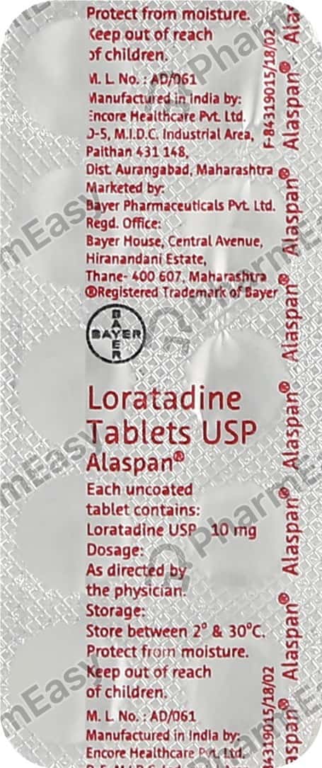 Alaspan 10 MG Tablet (10): Uses, Side Effects, Price, Dosage ...