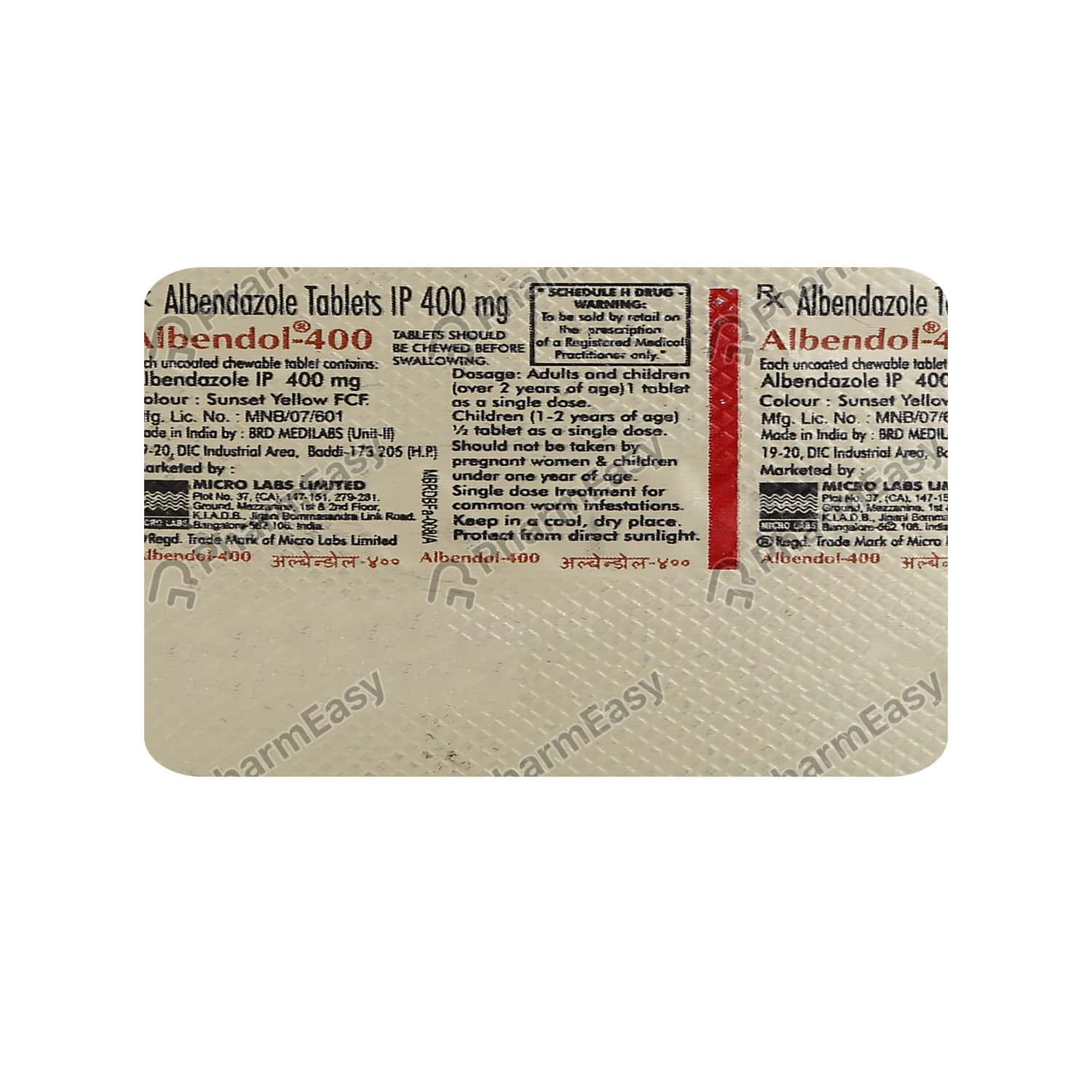 Albendol 400 MG Tablet (1) - Uses, Side Effects, Dosage, Composition ...