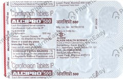 Alcipro 500 MG Tablet (10): Uses, Side Effects, Price & Dosage | PharmEasy