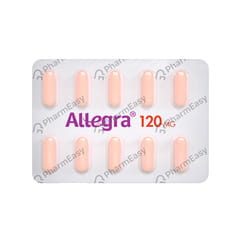 Allegra 120 MG Tablet (10) - Uses, Side Effects, Dosage, Composition ...