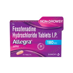 Allegra 180 MG Tablet (10) - Uses, Side Effects, Dosage, Composition ...