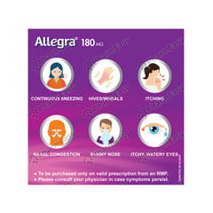 Allegra 180 MG Tablet (10) - Uses, Side Effects, Dosage, Composition & Price | PharmEasy