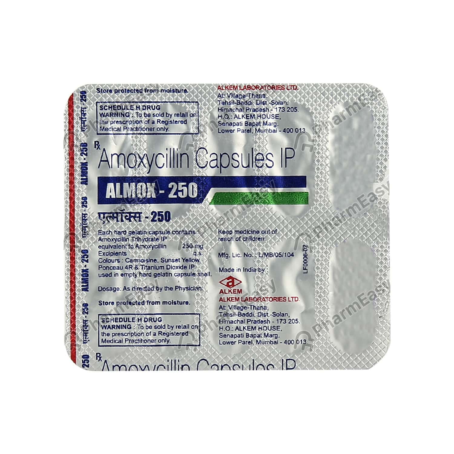 Buy Almox 250 MG Capsule (10) Online at Flat 18% OFF* | PharmEasy