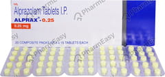 Alprax 0.25 MG Tablet (15): Uses, Side Effects, Price & Dosage | PharmEasy