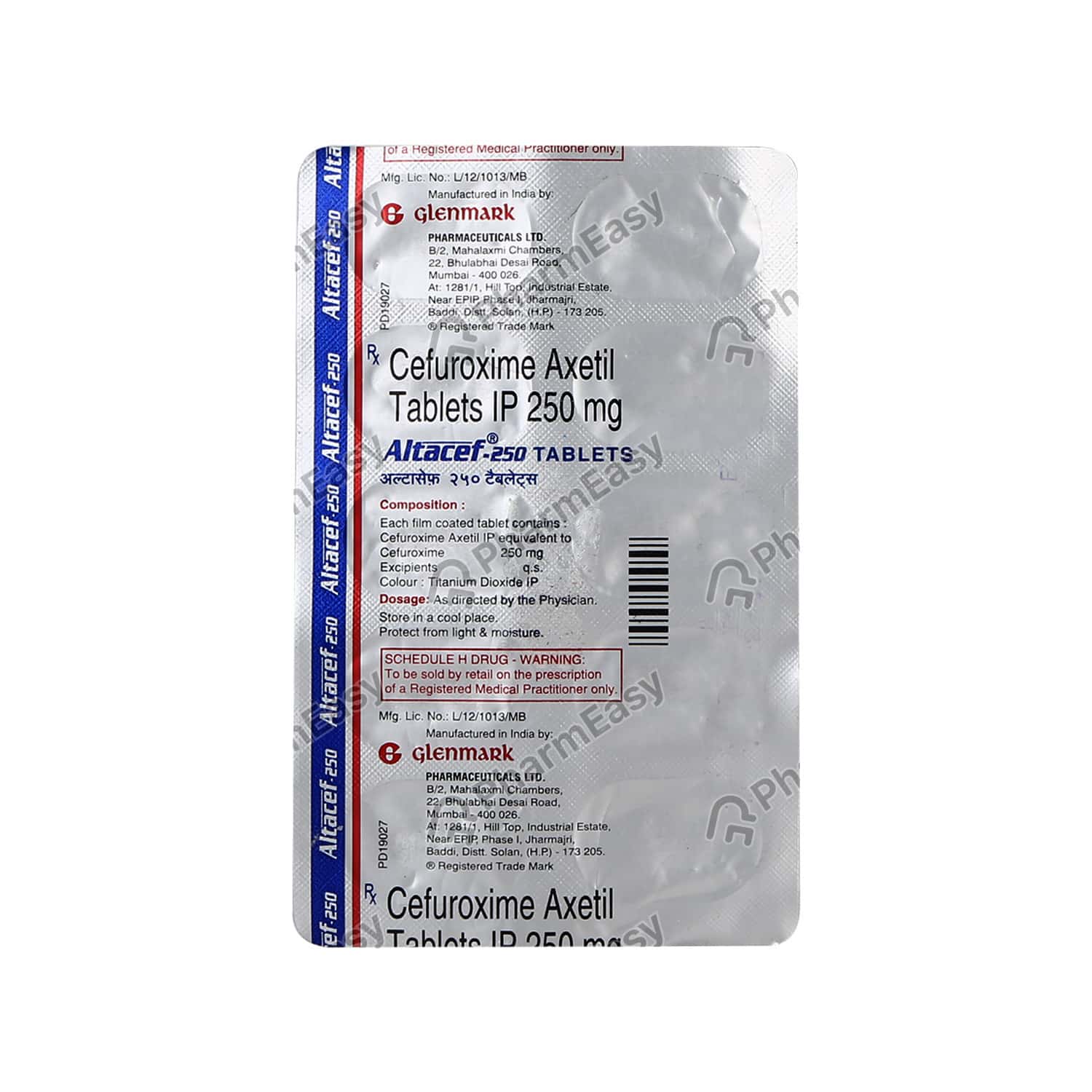 Buy Altacef 250 MG Tablet (10) Online at Flat 18% OFF* | PharmEasy
