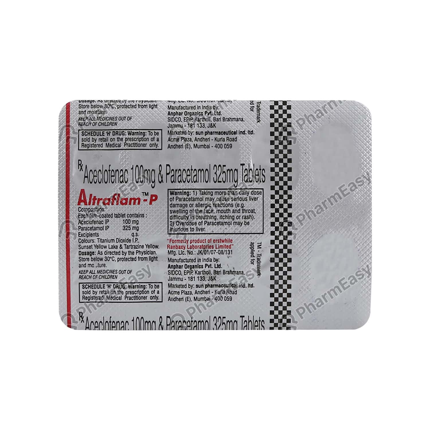 Altraflam P Strip Of 10 Tablets - Uses, Side Effects, Dosage ...