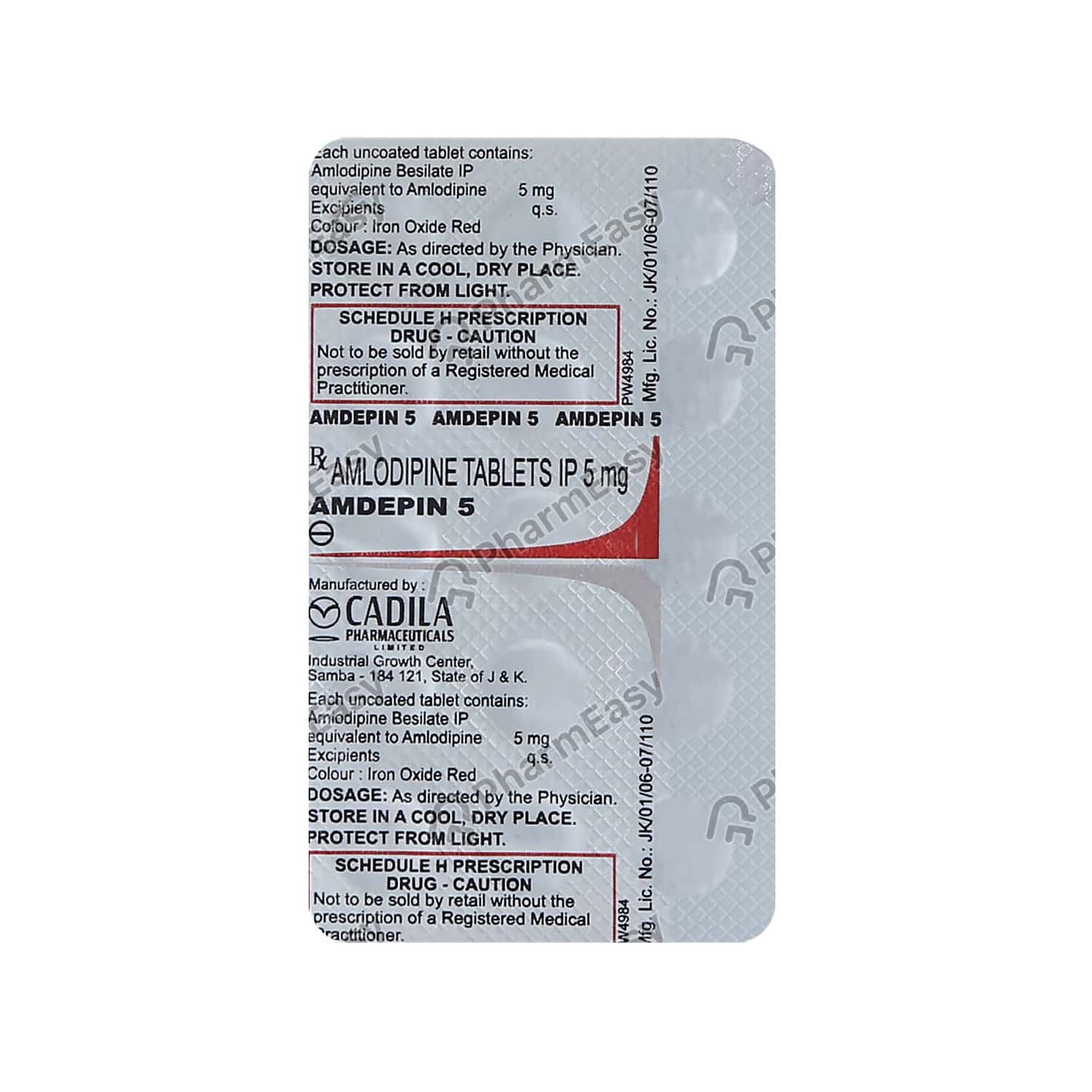 Buy Amdepin 5 MG Tablet (15) Online at Flat 18% OFF* | PharmEasy
