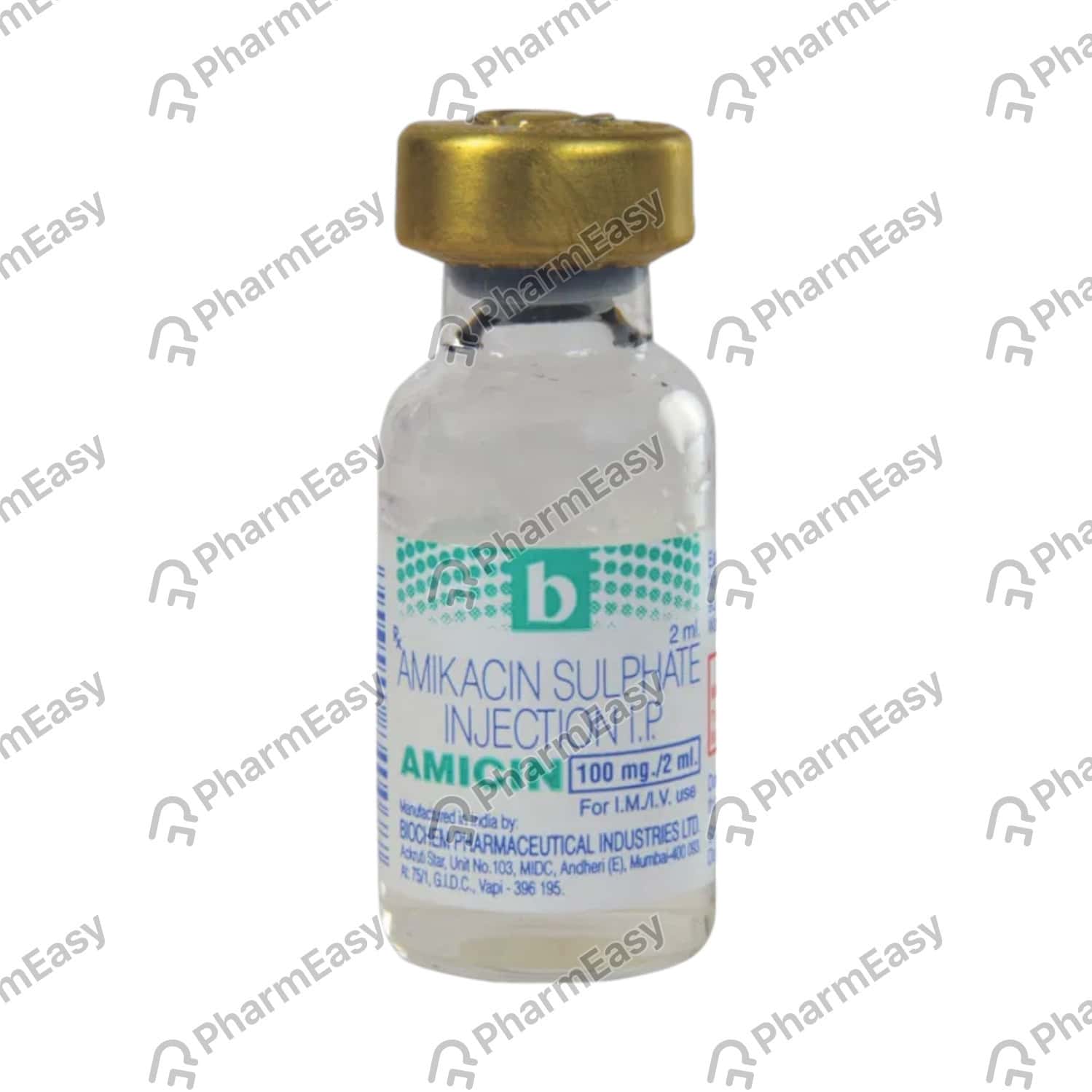 Amicin 100 MG Injection (2): Uses, Side Effects, Price & Dosage | PharmEasy