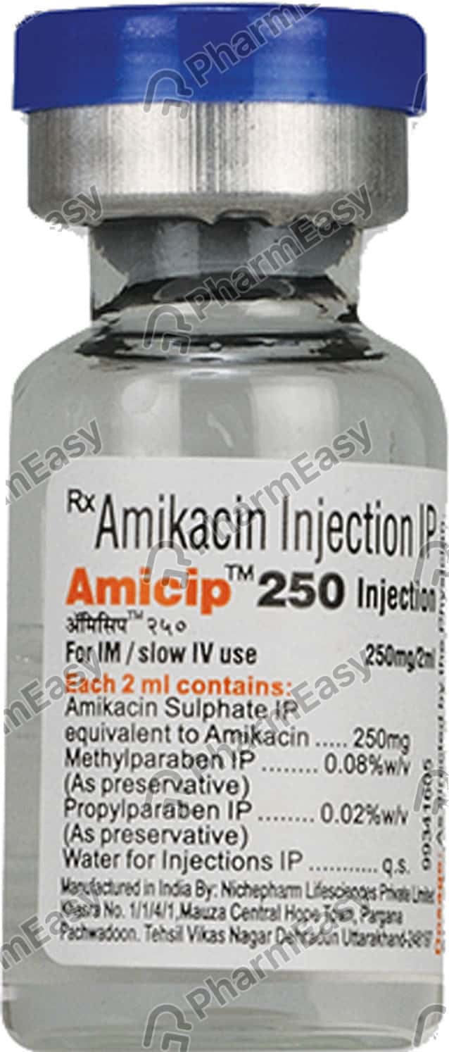 Amicip 250 MG/2ML Injection (2): Uses, Side Effects, Price & Dosage ...