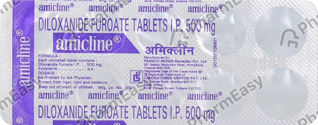 Amicline 500 MG Tablet (10): Uses, Side Effects, Price & Dosage | PharmEasy