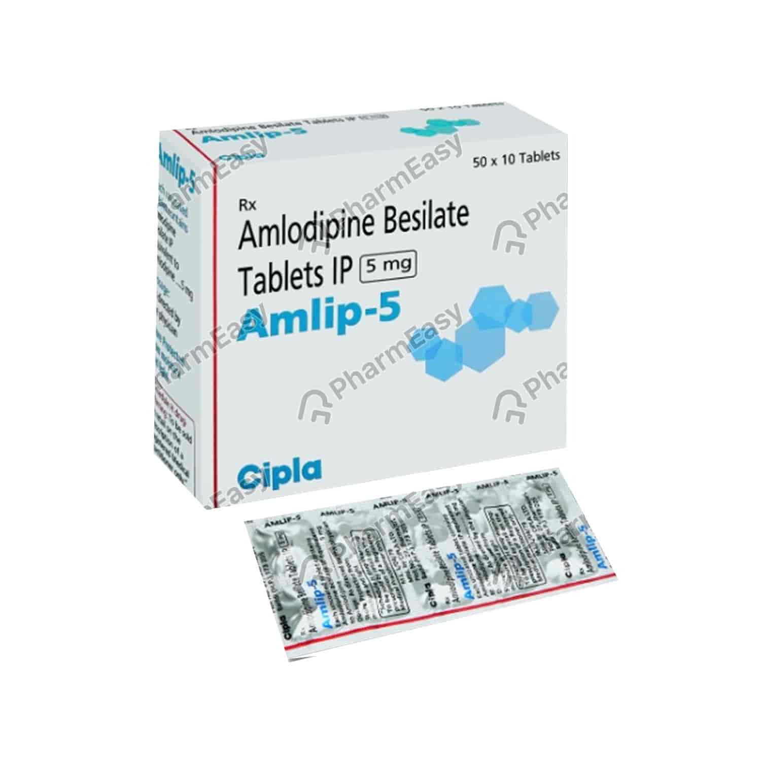 Buy Amlip 5mg Tablet Online at flat 15% off | PharmEasy