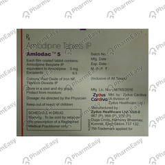 Amlodac 5 MG Tablet (10): Uses, Side Effects, Price & Dosage | PharmEasy