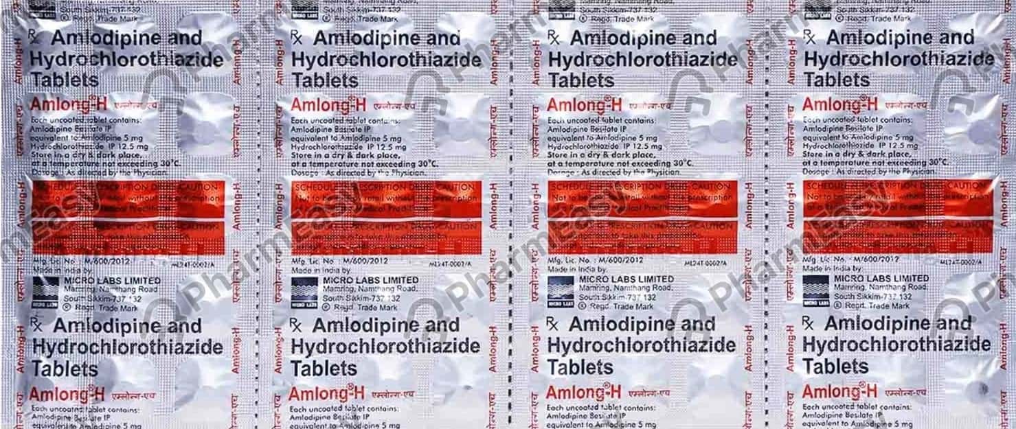 Buy Amlong H Strip Of 10 Tablets Online at Flat 15% OFF | PharmEasy