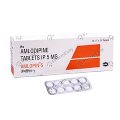 Amlopin 5 MG Tablet (10) - Uses, Side Effects, Dosage, Composition ...