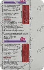 Amlovas At 25mg Strip Of 15 Tablets: Uses, Side Effects, Price & Dosage ...