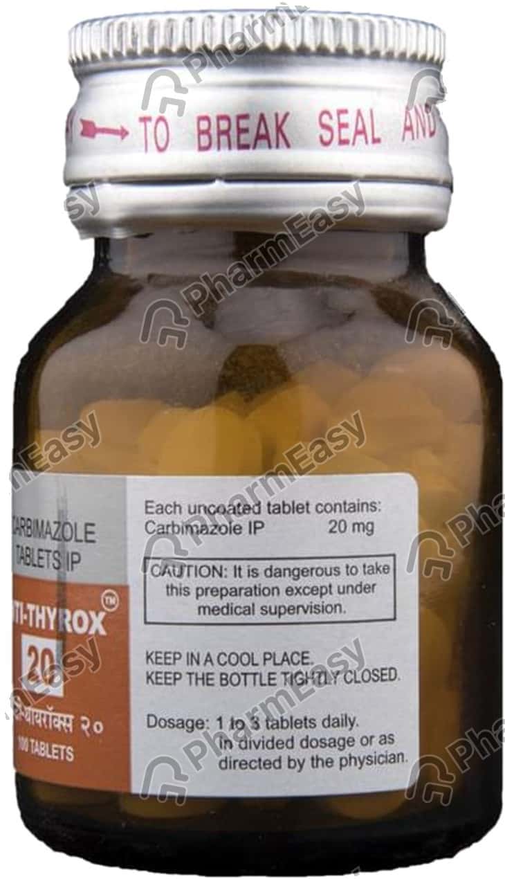 Buy Anti Thyrox 20 MG Tablet (100) Online at Flat 15% OFF | PharmEasy