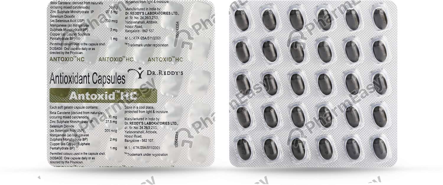 Antoxid Hc Capsule: Uses, Side Effects, Price, Dosage & Composition ...