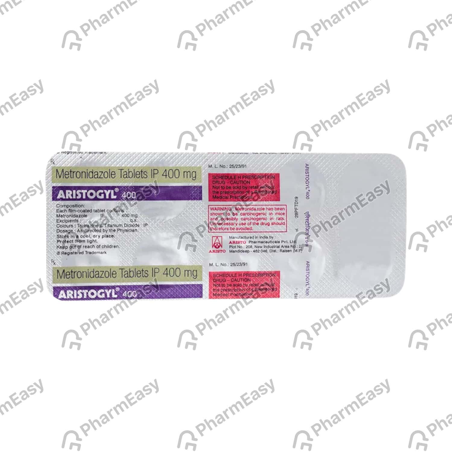 Aristogyl 400 MG Tablet (10): Uses, Side Effects, Price & Dosage ...