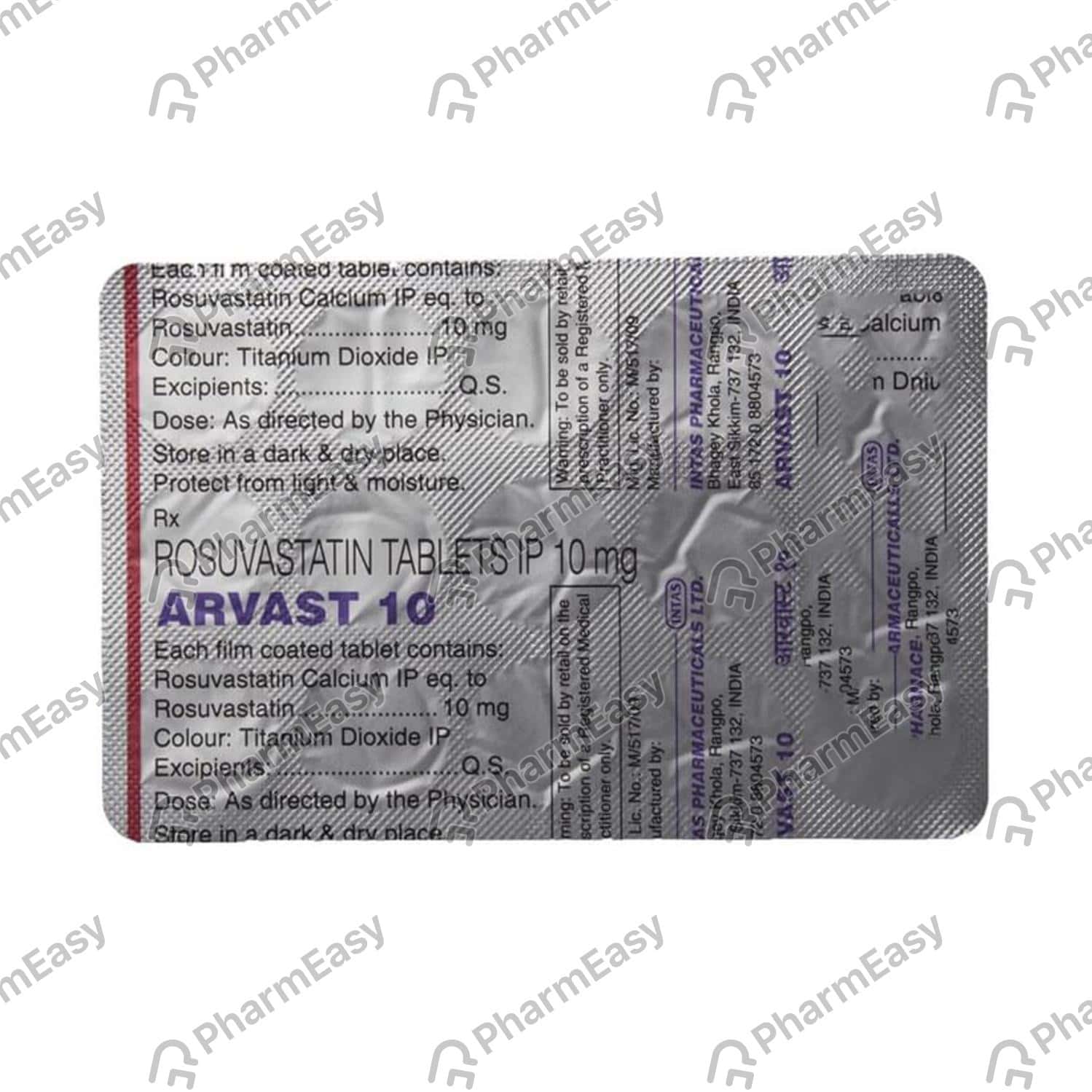 Arvast 10 MG Tablet (10): Uses, Side Effects, Price & Dosage | PharmEasy