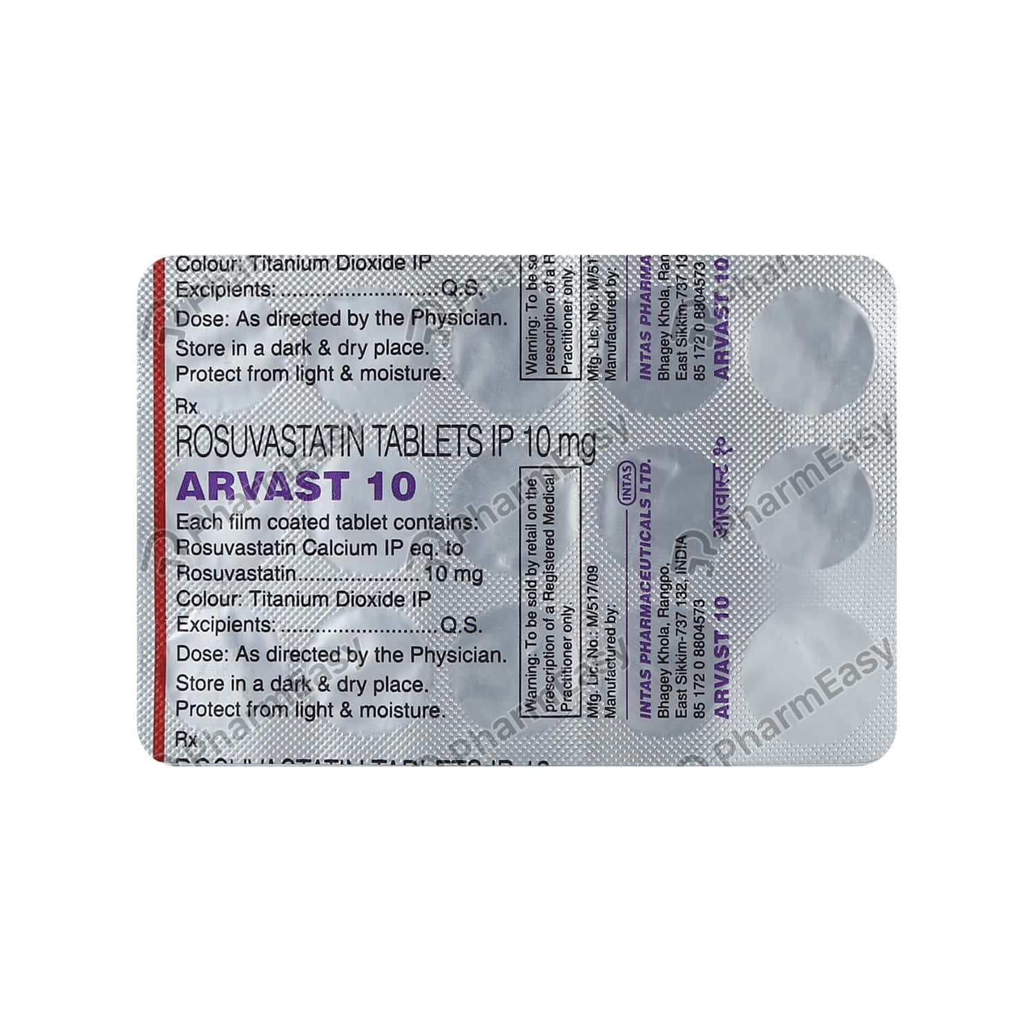 Arvast 10 MG Tablet (15) - Uses, Side Effects, Dosage, Composition ...