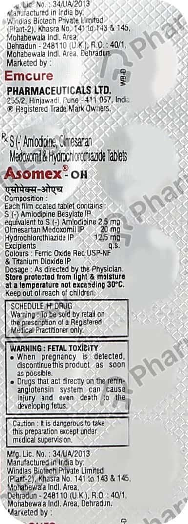 Buy Asomex Oh Strip Of 10 Tablets Online at Flat 15% OFF | PharmEasy