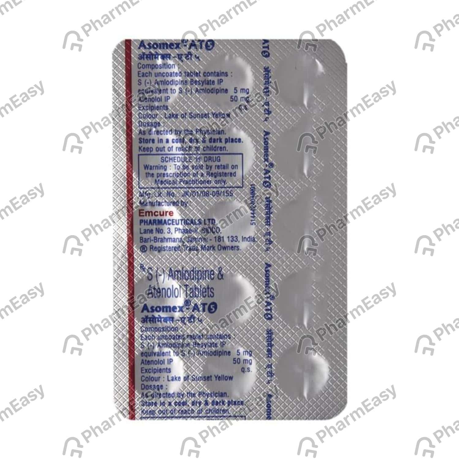 Asomex At 5mg Strip Of 10 Tablets: Uses, Side Effects, Price & Dosage ...