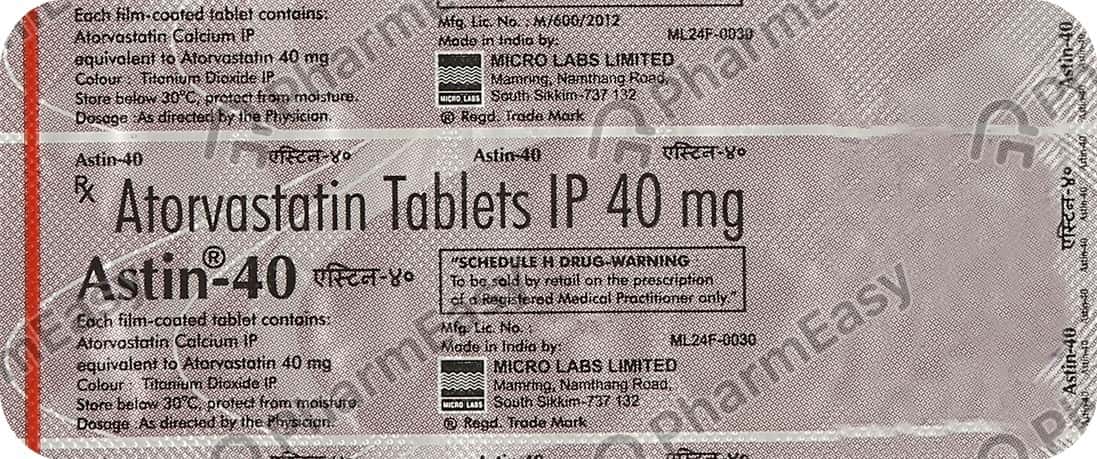 Astin 40 MG Tablet (10): Uses, Side Effects, Price & Dosage | PharmEasy