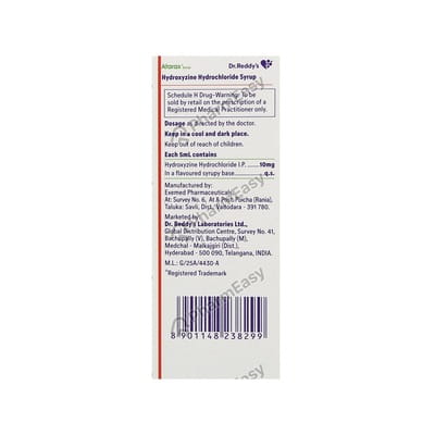 Atarax 10 MG/5ML Syrup (100): Uses, Side Effects, Price & Dosage ...