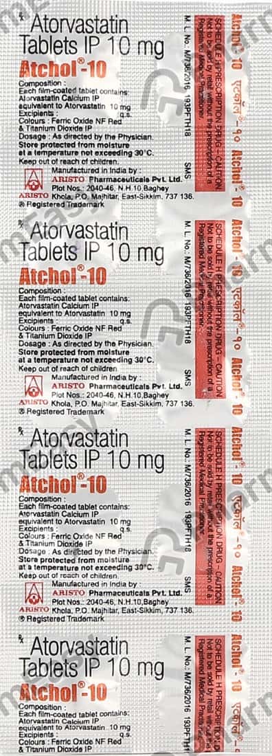 Atchol 10 MG Tablet (10): Uses, Side Effects, Price & Dosage | PharmEasy
