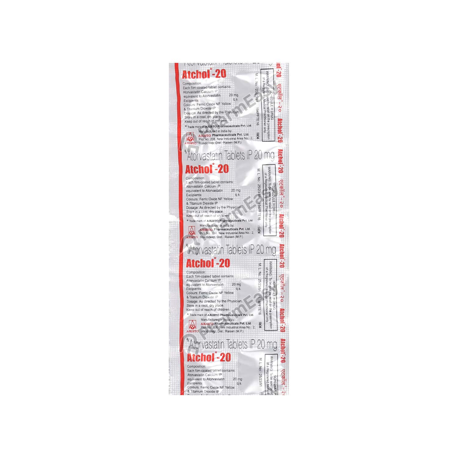 Atchol 20 MG Tablet (10) - Uses, Side Effects, Dosage, Composition ...