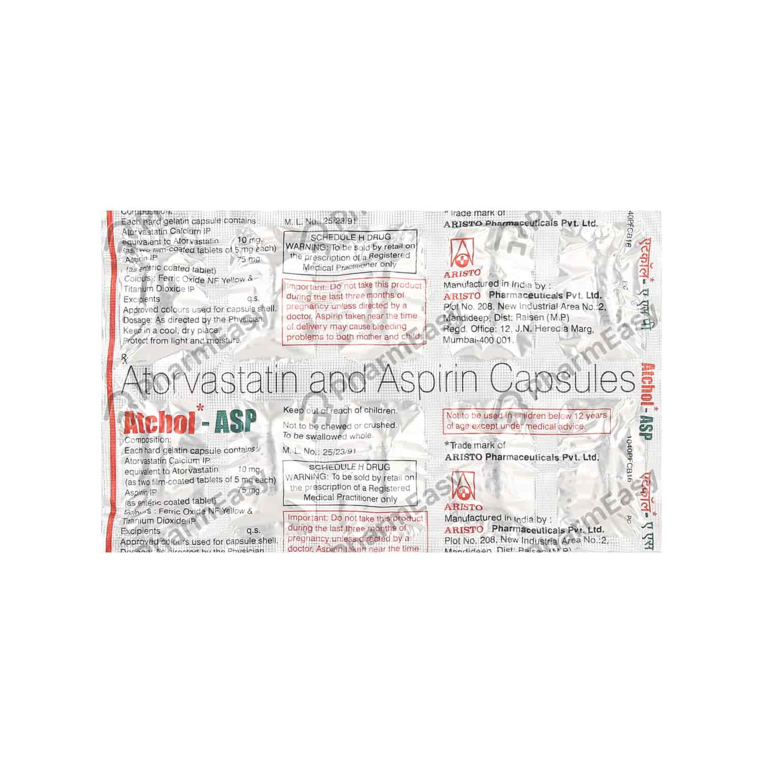 Atchol Asp Capsule 10'S - Uses, Side Effects, Dosage, Composition ...