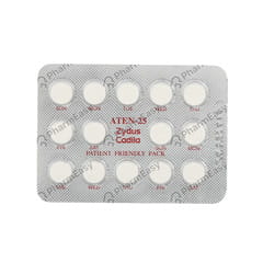 Aten 25 MG Tablet (14) - Uses, Side Effects, Dosage, Composition ...