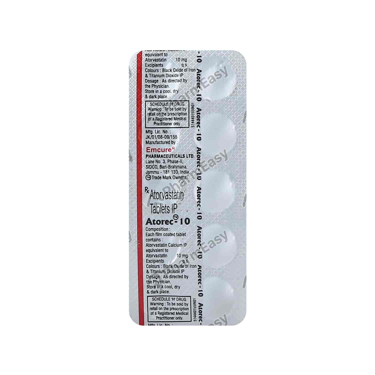 Atorec 10mg Tab 10`S - Uses, Side Effects, Dosage, Composition & Price ...