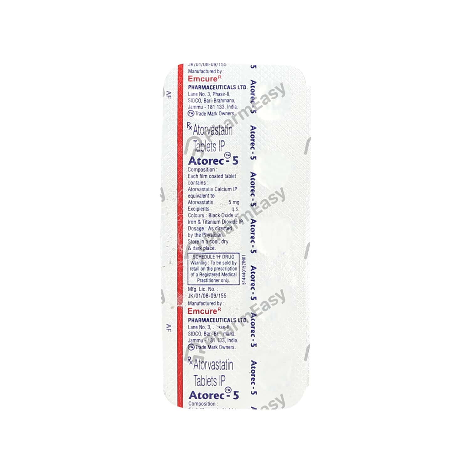 Atorec 5 MG Tablet (10) - Uses, Side Effects, Dosage, Composition ...