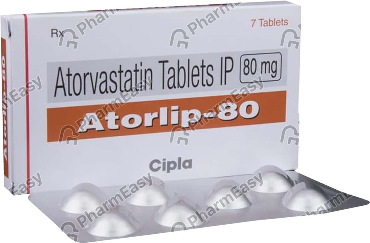 Atorlip 80 MG Tablet (7): Uses, Side Effects, Price & Dosage | PharmEasy