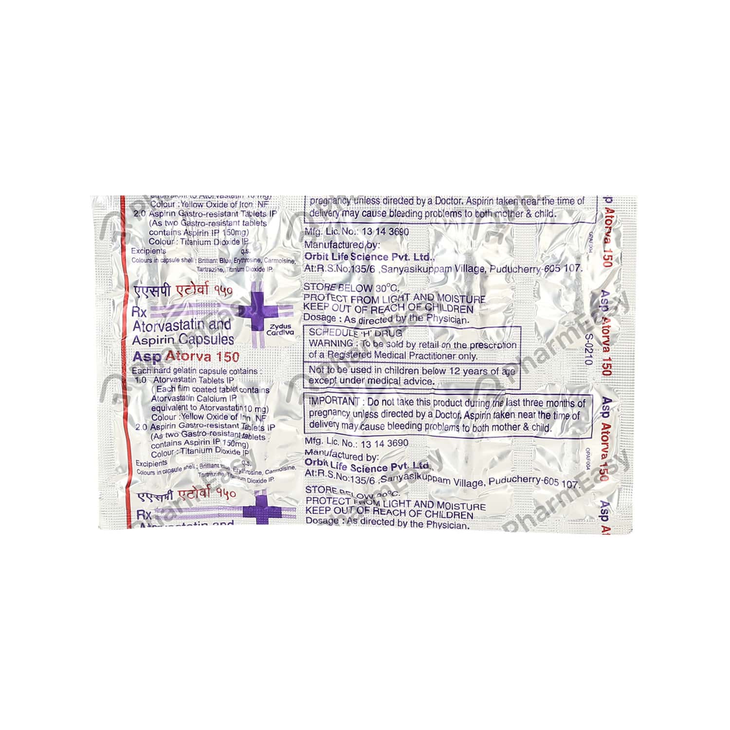 Atorva Asp 150mg Cap - Uses, Side Effects, Dosage, Composition & Price ...