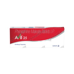 Avil 25 MG Tablet (15) - Uses, Side Effects, Dosage, Composition ...