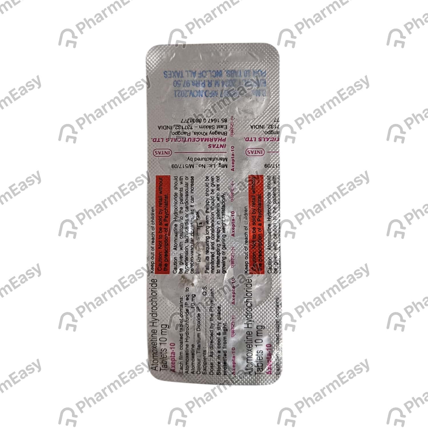 Axepta 10 MG Tablet (10): Uses, Side Effects, Price & Dosage | PharmEasy
