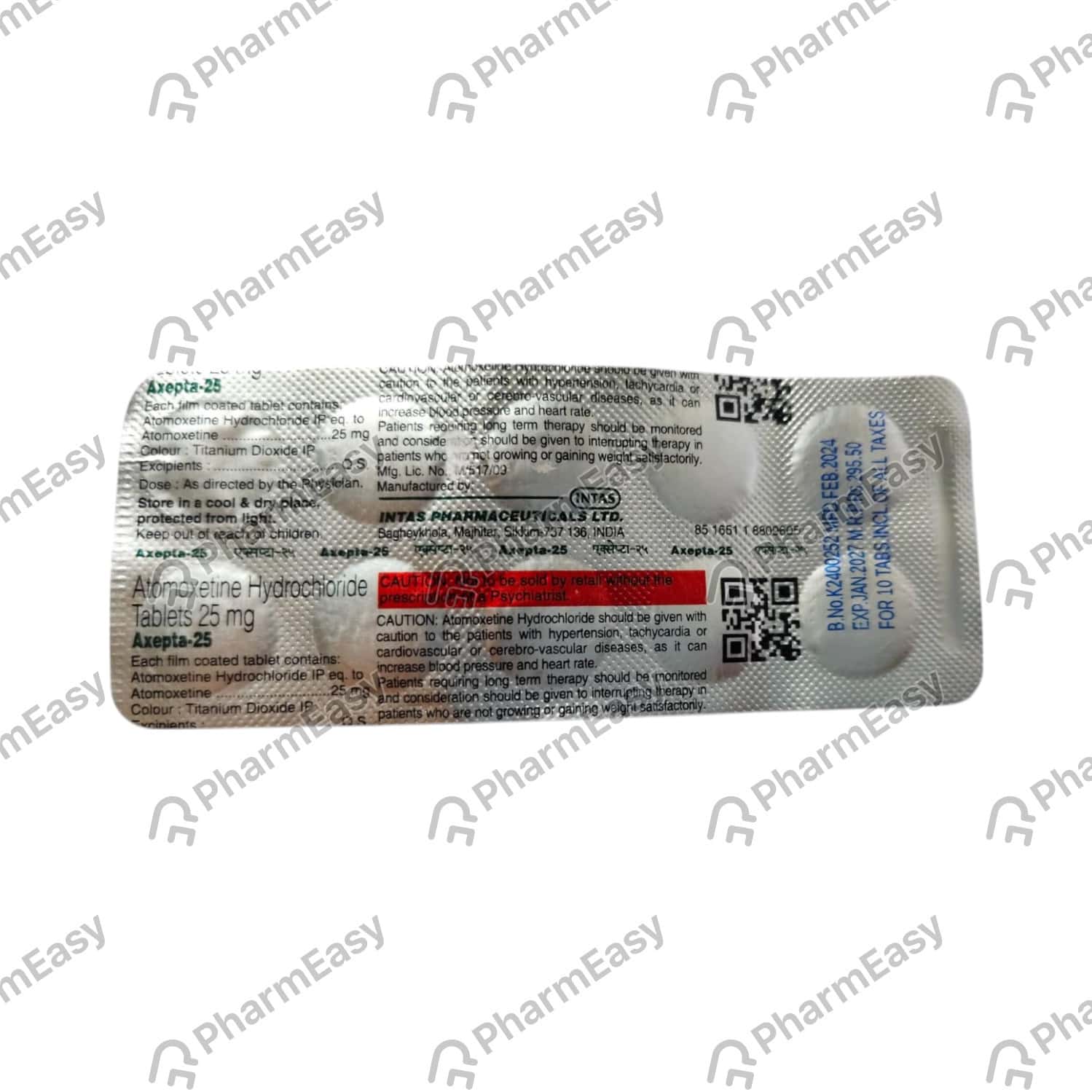 Axepta 25 MG Tablet (10): Uses, Side Effects, Price & Dosage | PharmEasy