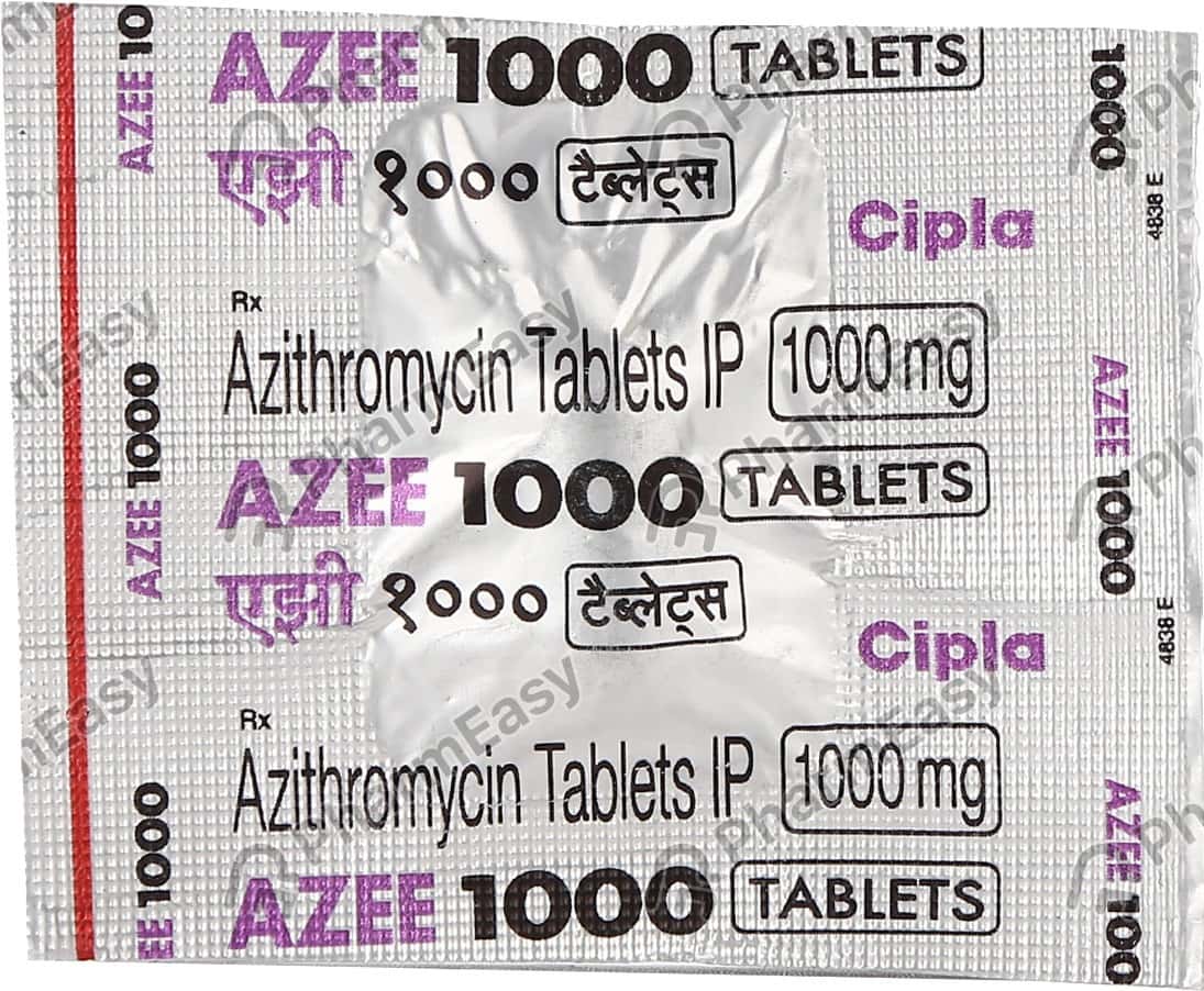 Azee 1000 Tablet: Uses, Side-effects, Price, Dosage & More Info - PharmEasy