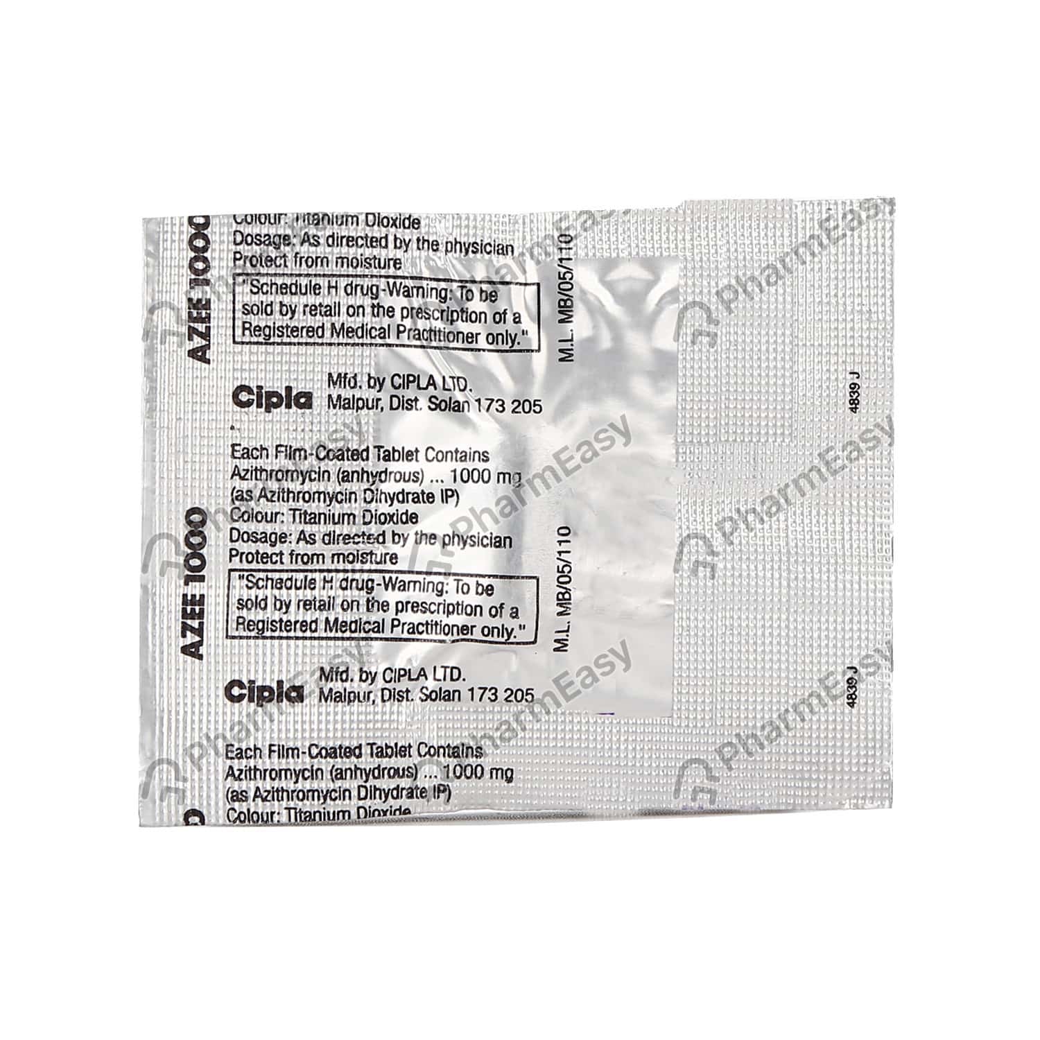 Azee 1 G Tablet (1) - Uses, Side Effects, Dosage, Composition & Price ...