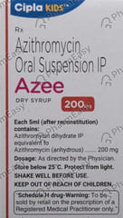 Azee 200 MG/5ML Dry Syrup (15): Uses, Side Effects, Price & Dosage ...